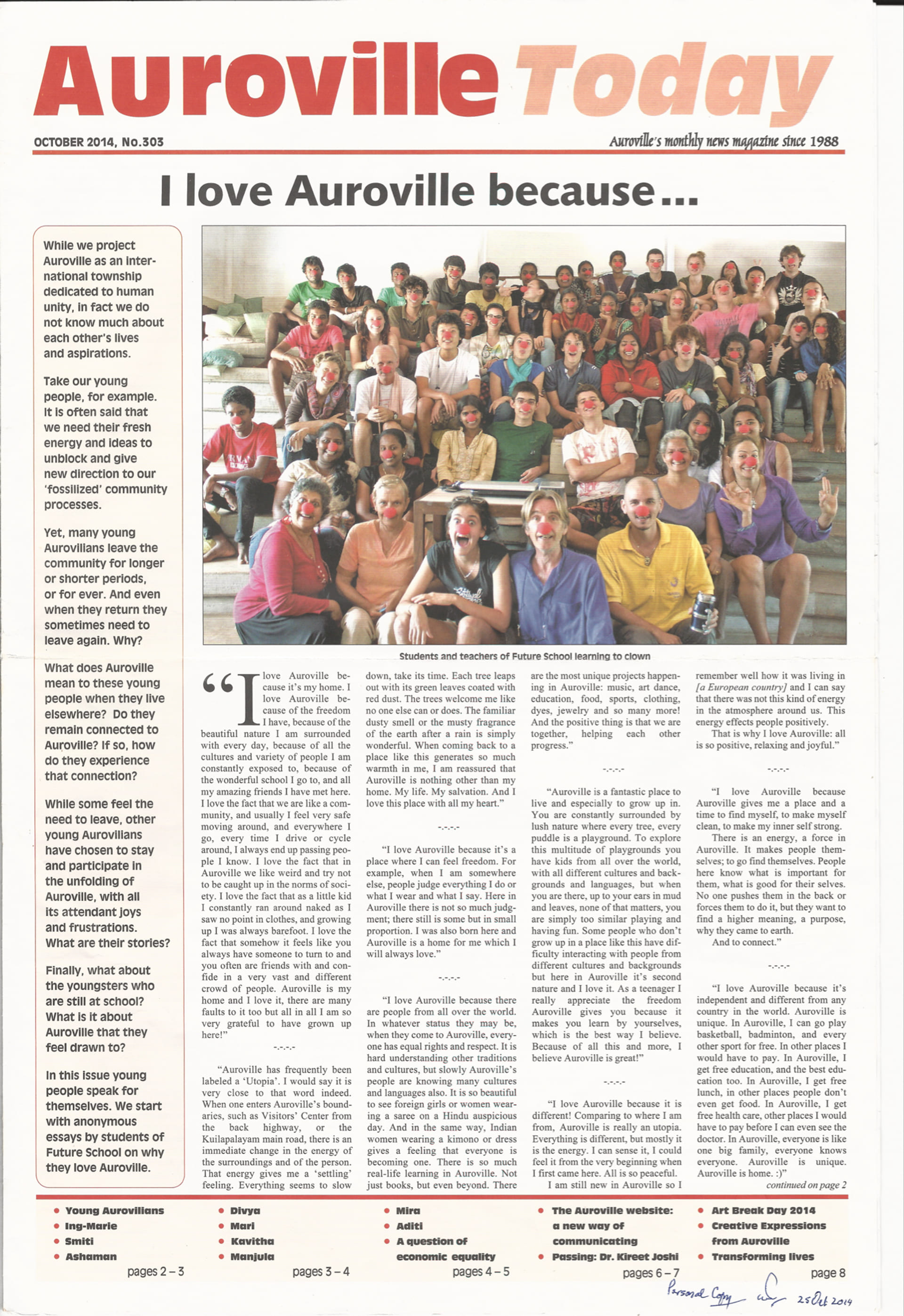 Issue Nº303 | Auroville Today